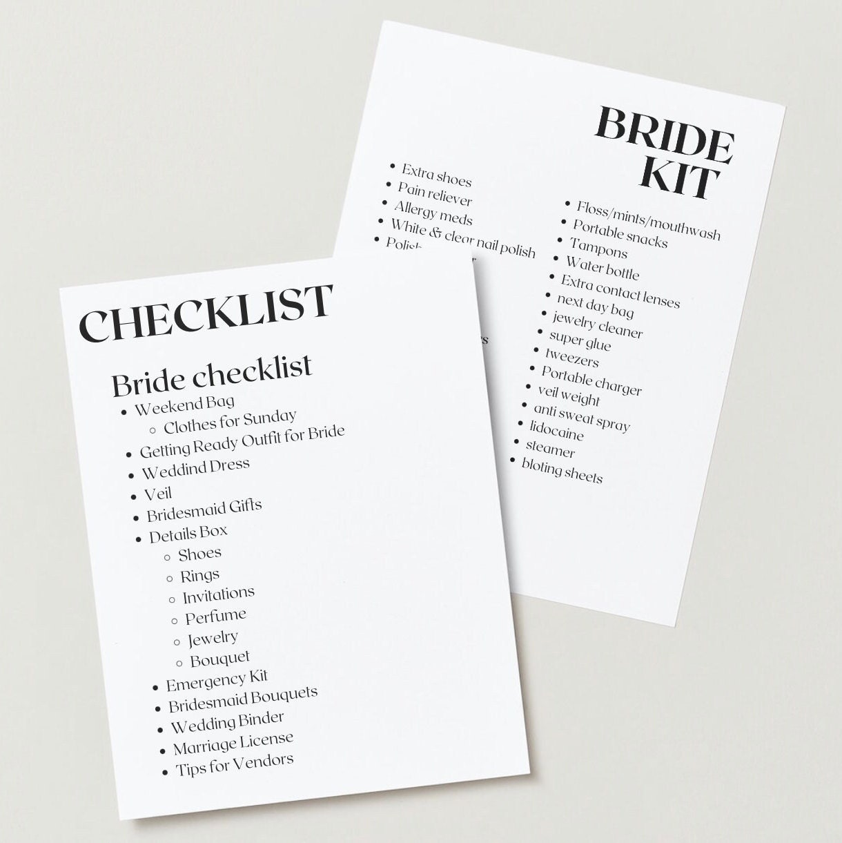 Complete Wedding Weekend Binder, Modern Minimalist Wedding Outline ...