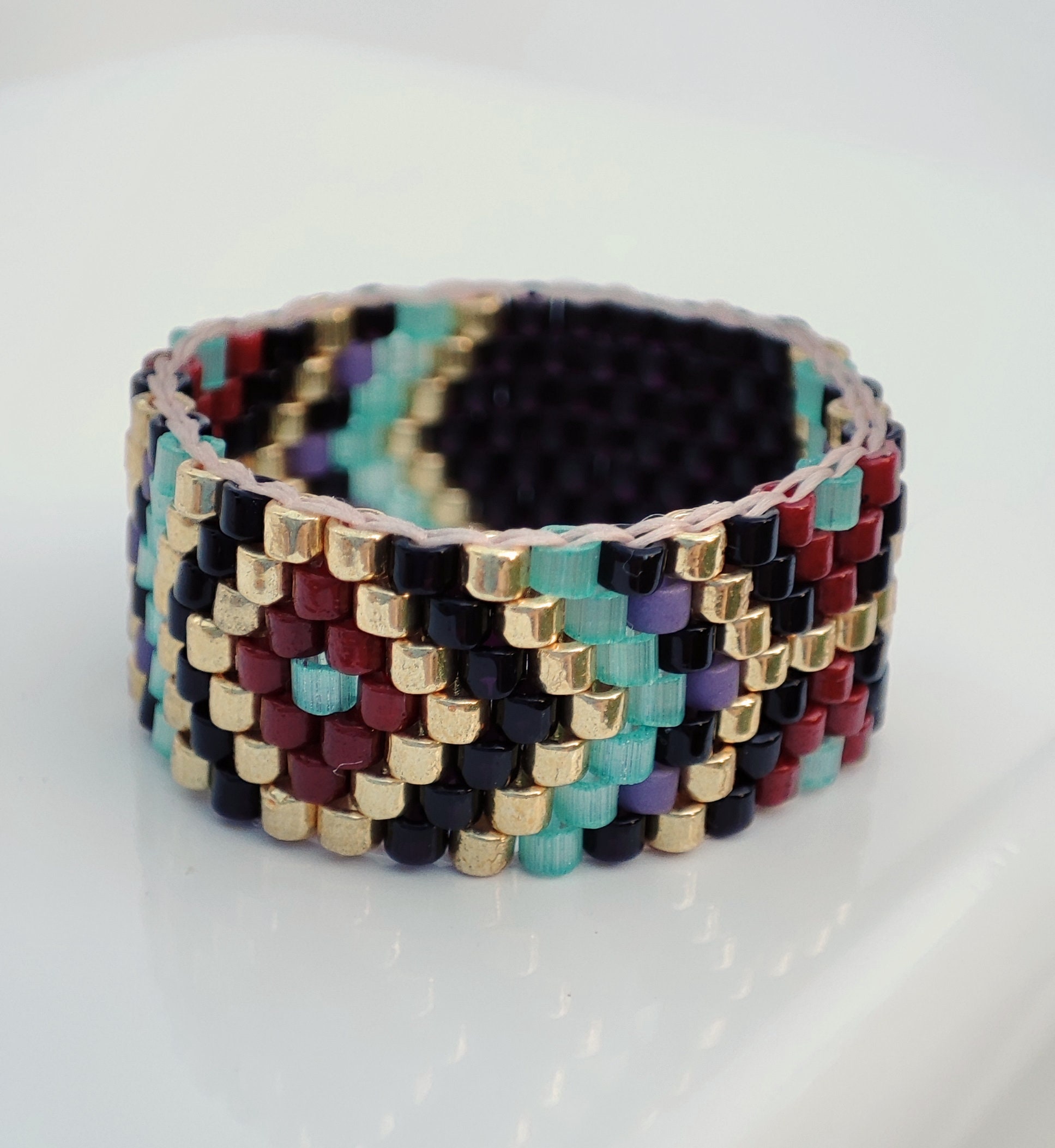 Four Beaded Jewelry Miyuki Delica Bead Geometric Patterns - Etsy