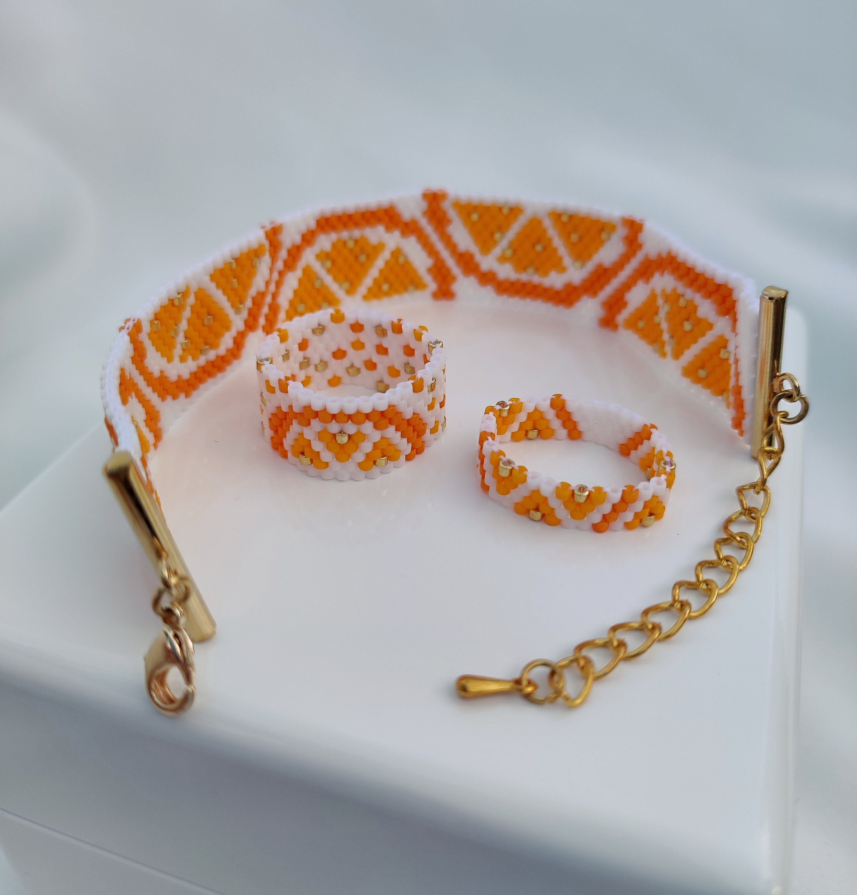 Peyote Odd Count Miyuki Delica 11 Bead Thin Narrow Easy Orange Food Fun ...