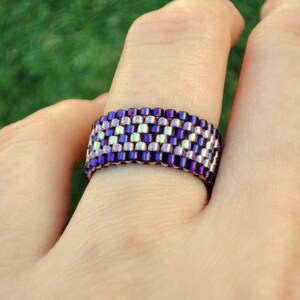 Two Peyote Bead Ring Patterns (even Count), Wide Miyuki Delica Seed ...