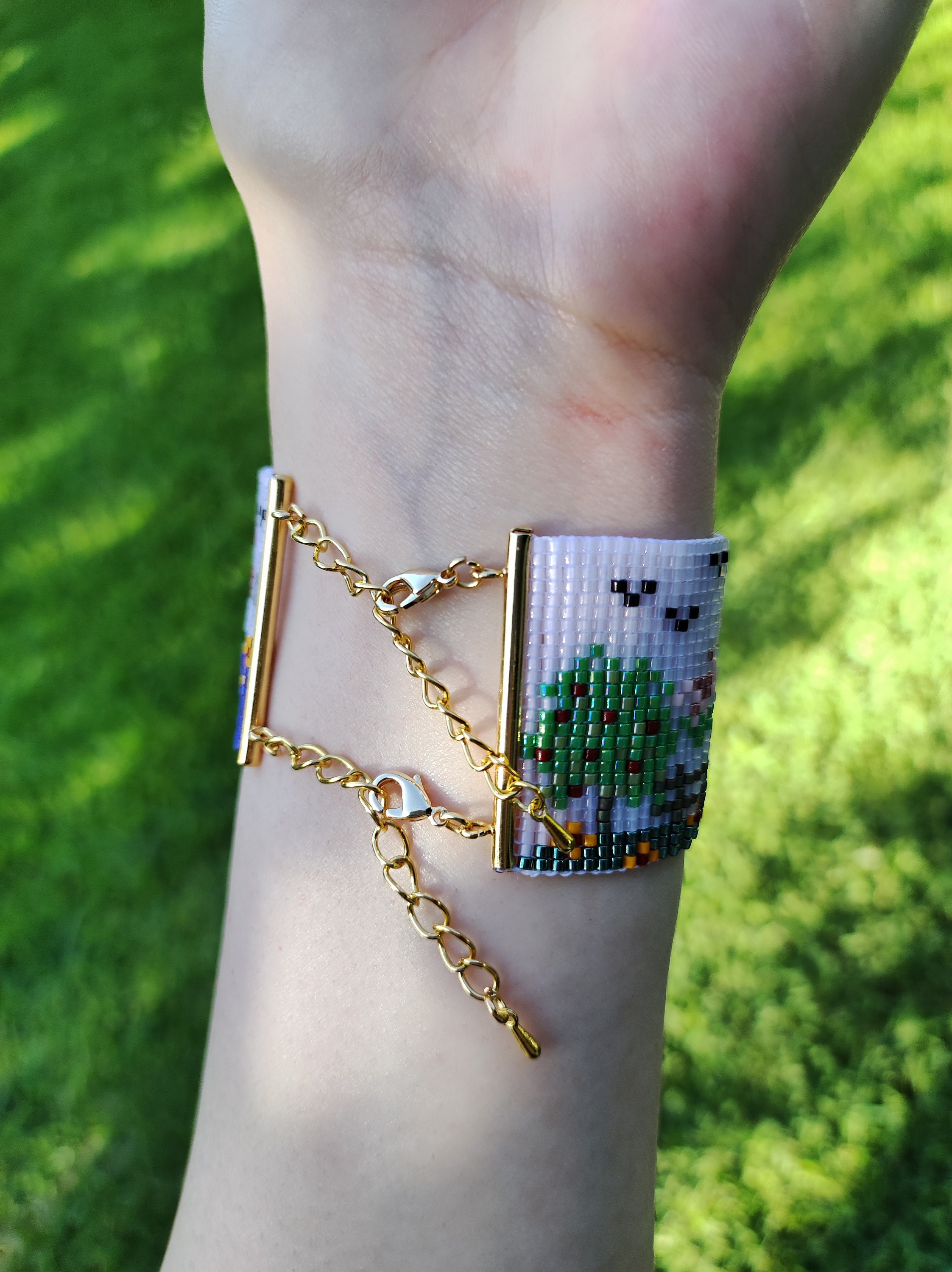 Miyuki Delica Animal Farm Bead Loom Wide Cuff Bracelet - Etsy