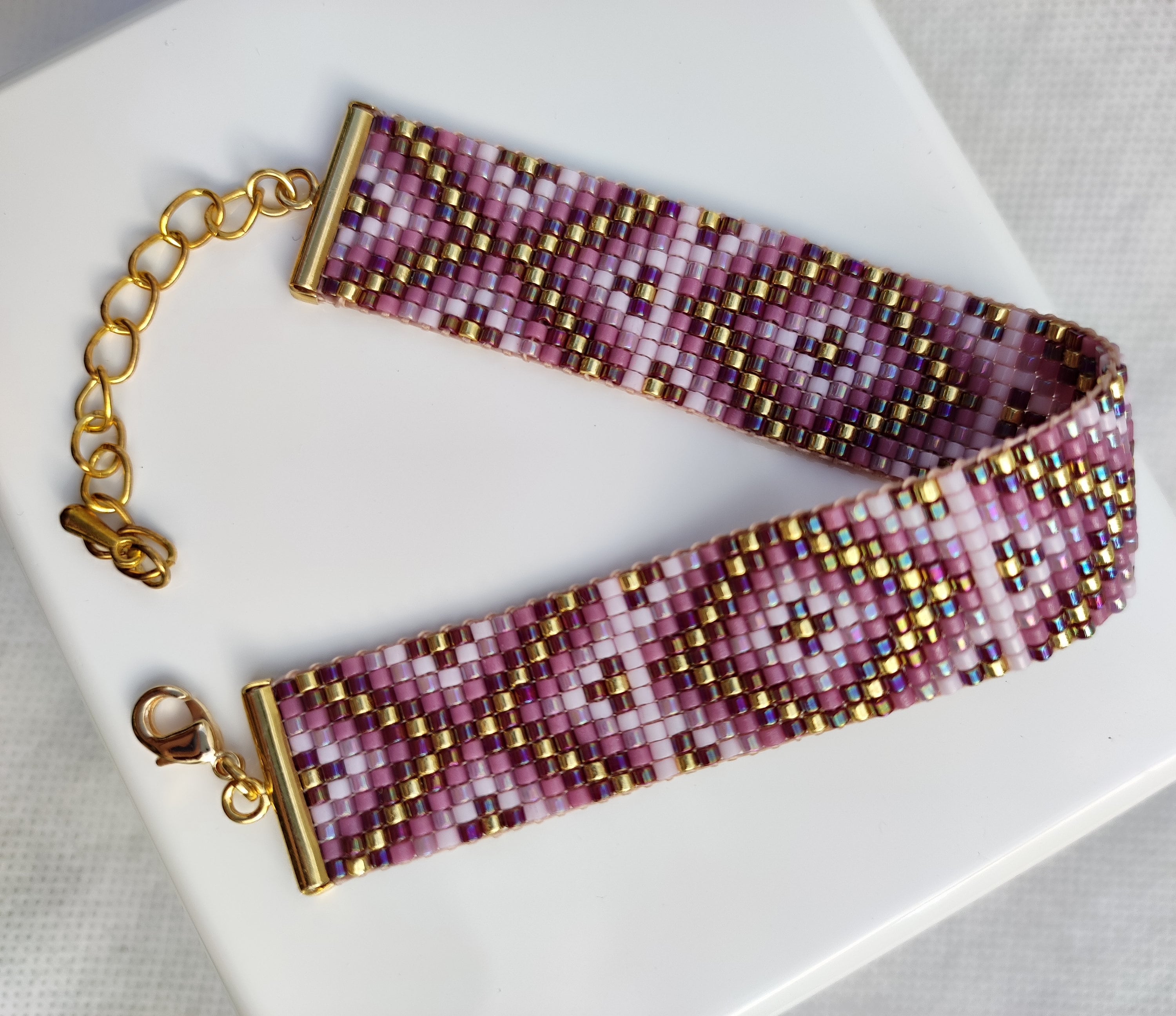 Geometric Miyuki Bracelet Pattern Loom Bead Bracelet Chart - Etsy