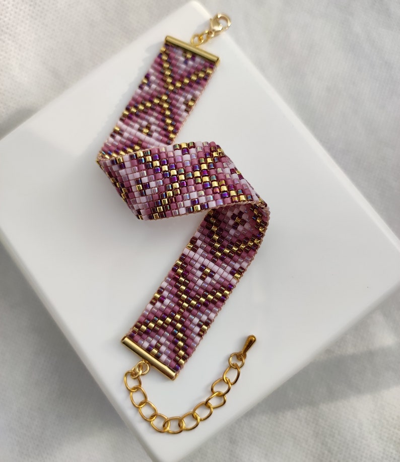 Geometric Miyuki Bracelet Pattern Loom Bead Bracelet Chart - Etsy