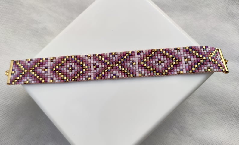 Geometric Miyuki Bracelet Pattern Loom Bead Bracelet Chart - Etsy