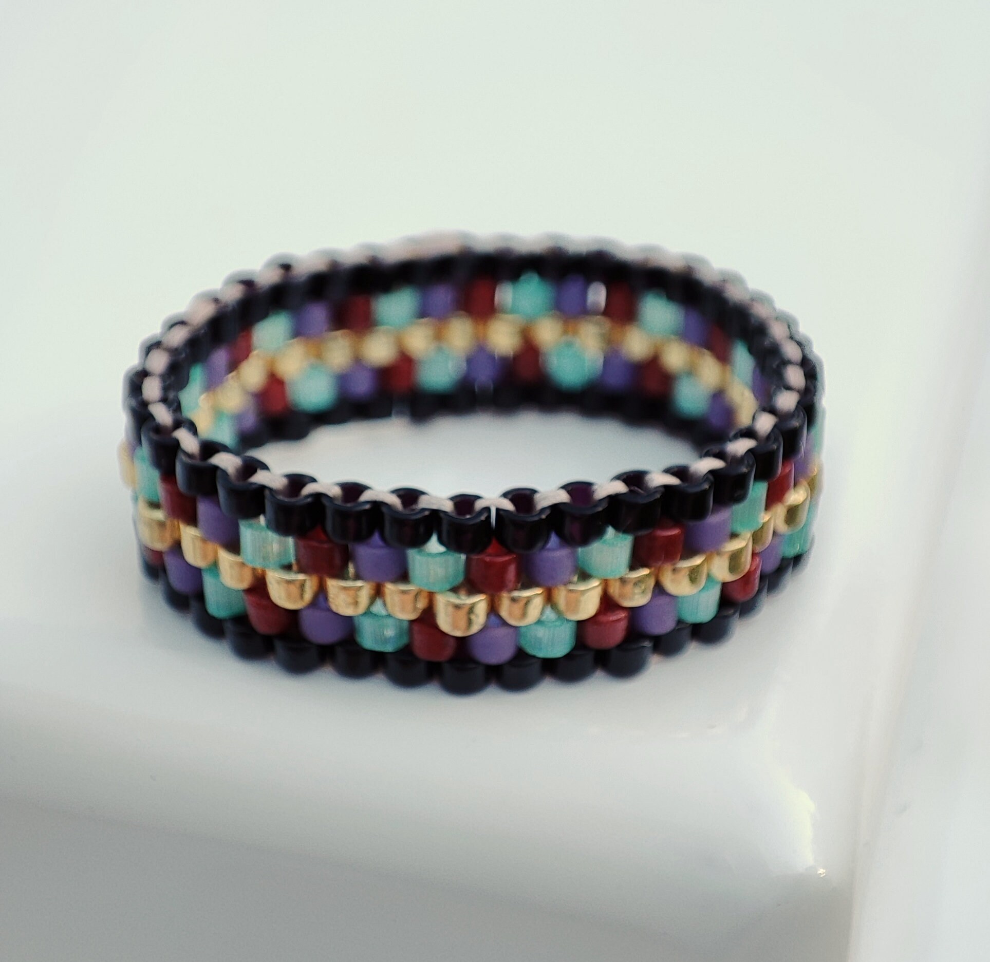 Four Beaded Jewelry Miyuki Delica Bead Geometric Patterns - Etsy