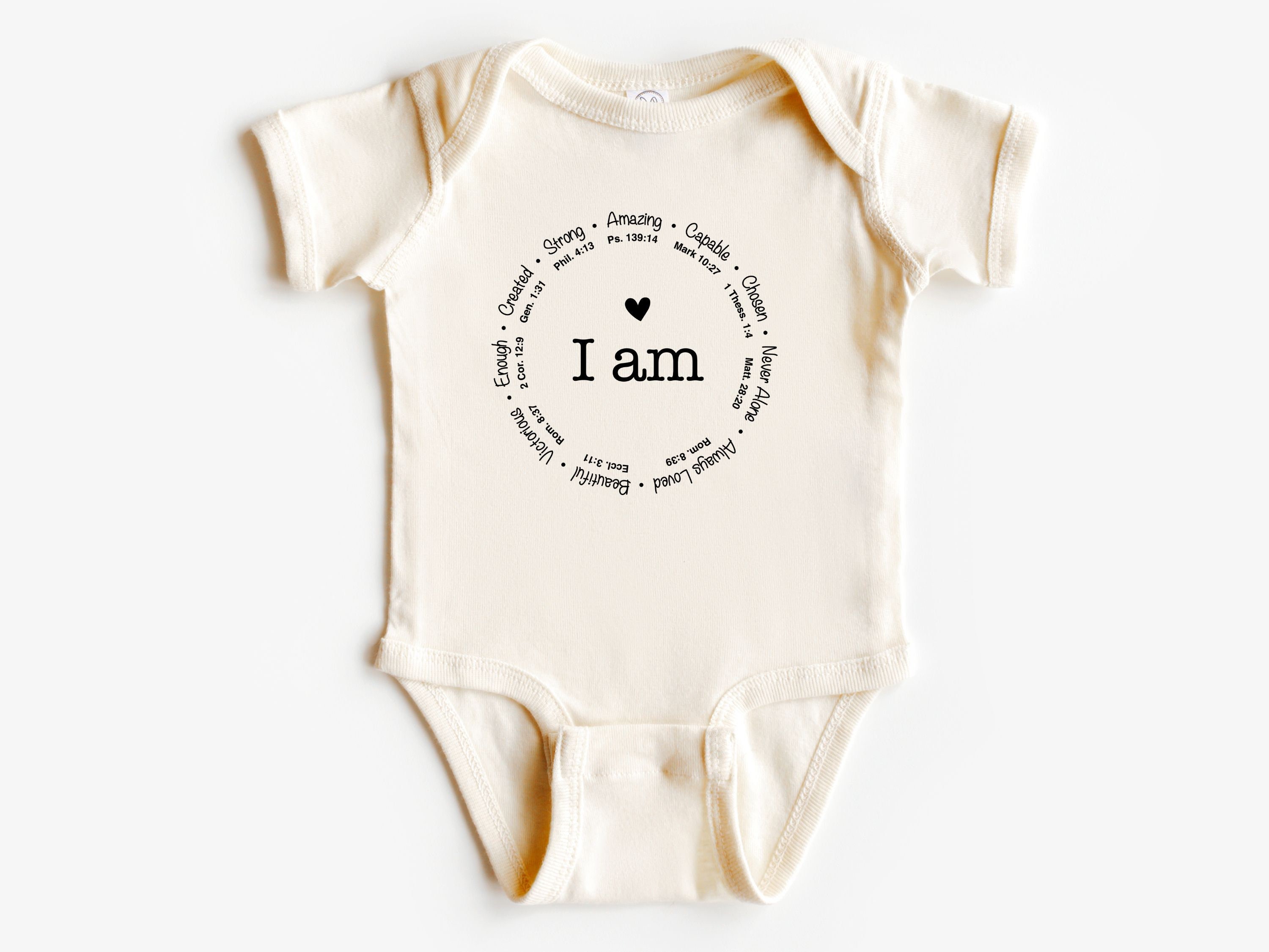 I Am Onesie, Christianity Onesie, Baby Onesie Christian, Christian ...