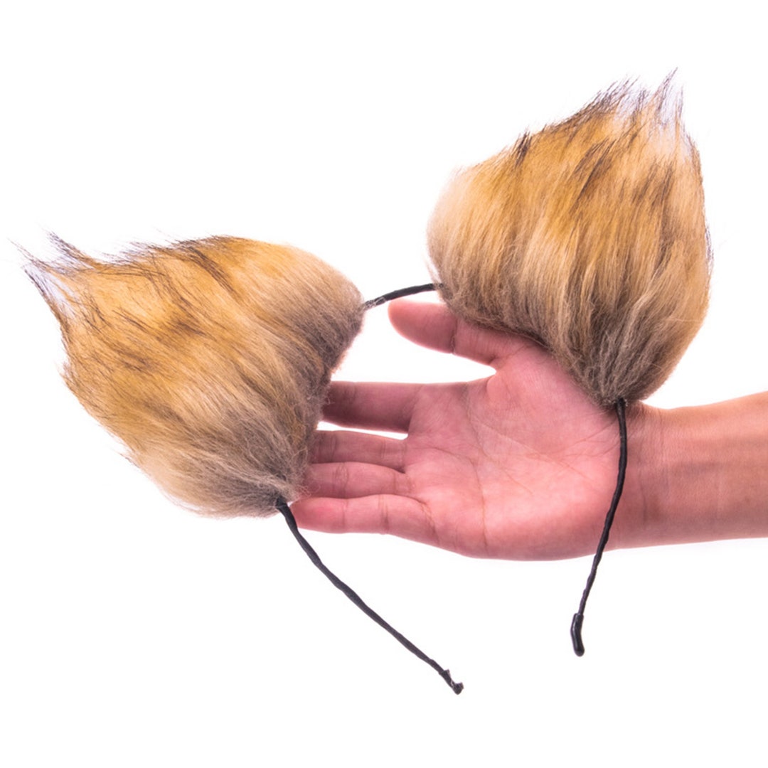 Furry Brown Cat Ears Headband - Etsy