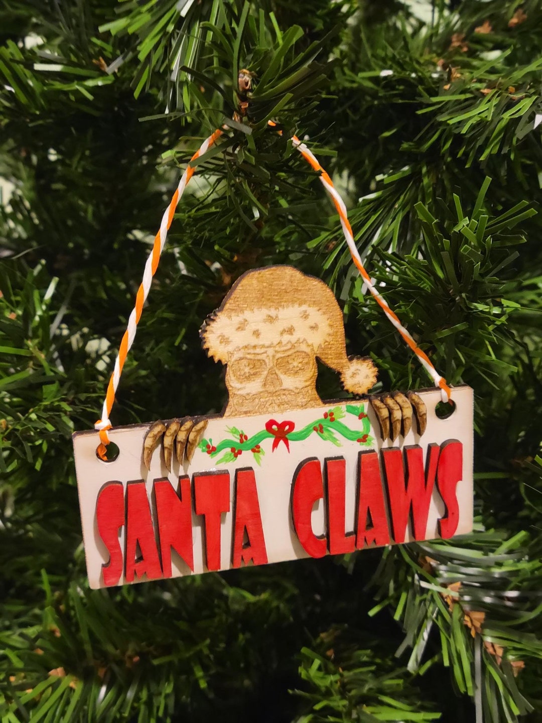 Santa Claws Christmas Ornament - Etsy