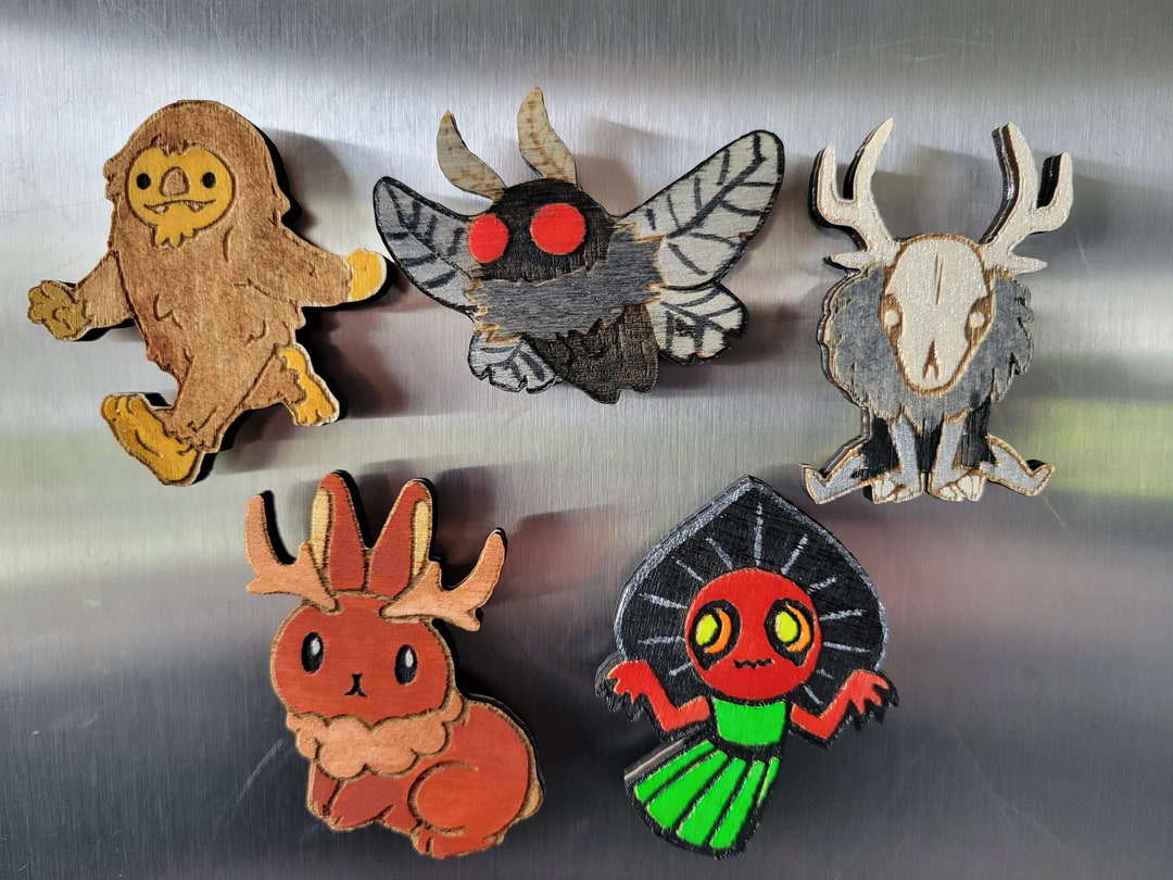 Cryptids Magnet (mothman, Bigfoot, Flatwoods Monster, Wendigo, or ...