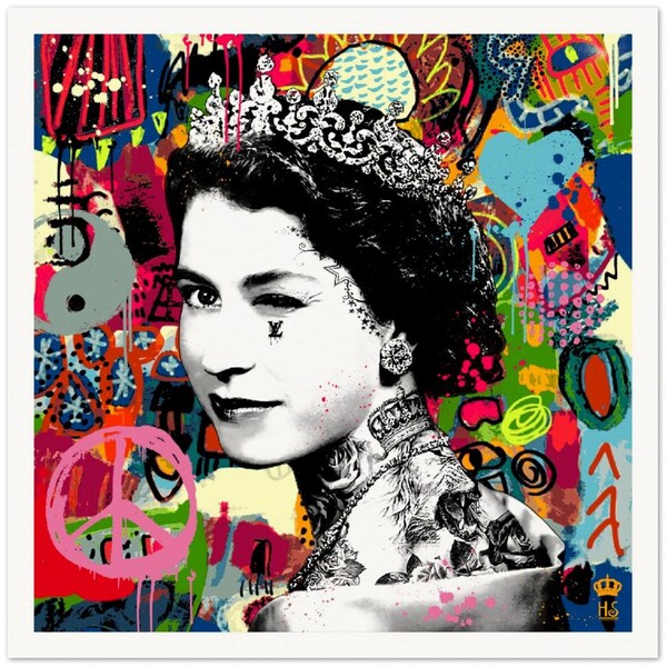Queen Elizabeth Art - Etsy