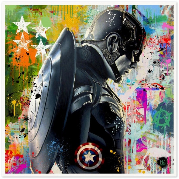 Captain America Pop Art - Etsy