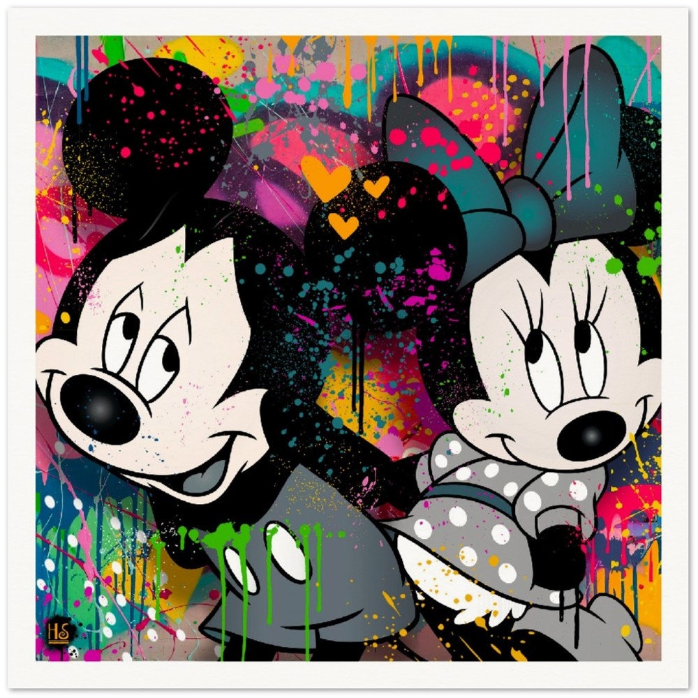 Minnie & Mickey Mouse Pop Art - Etsy