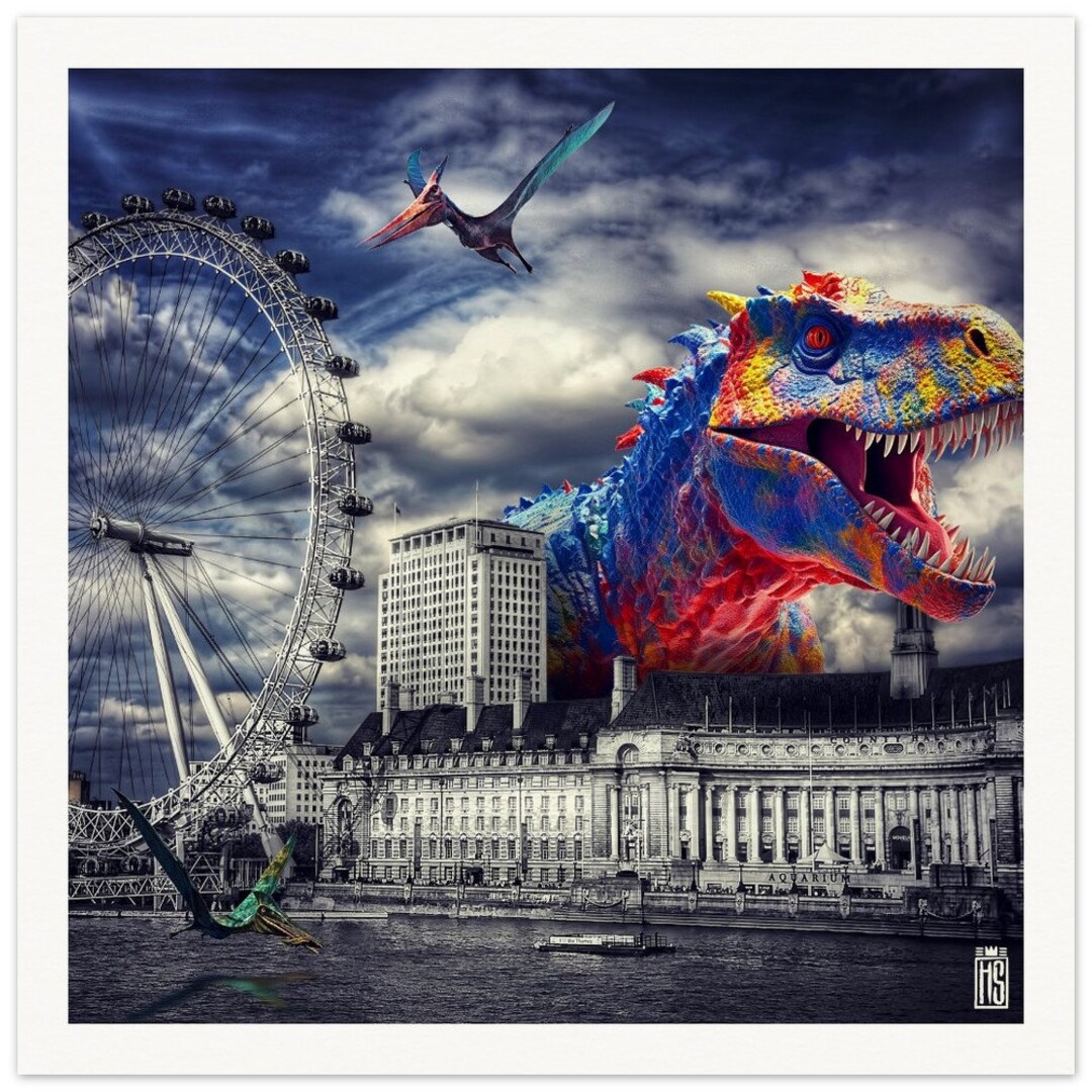 Colorful Dinosaur Pop Art - Etsy