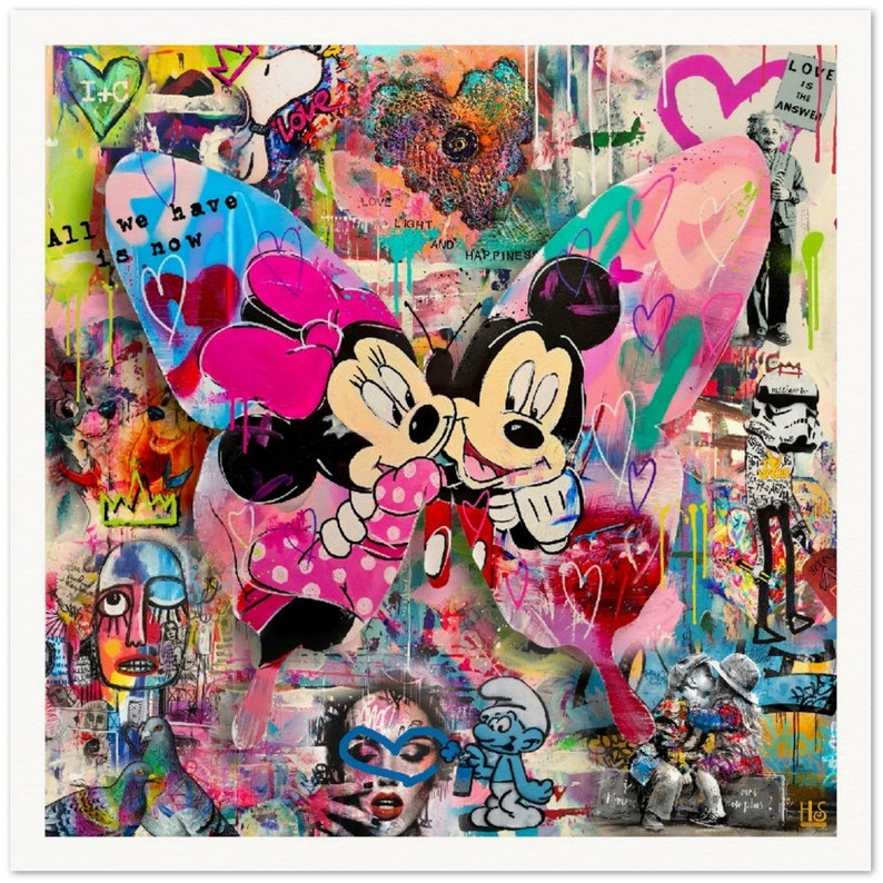 Minnie & Mickey Mouse Pop Art - Etsy