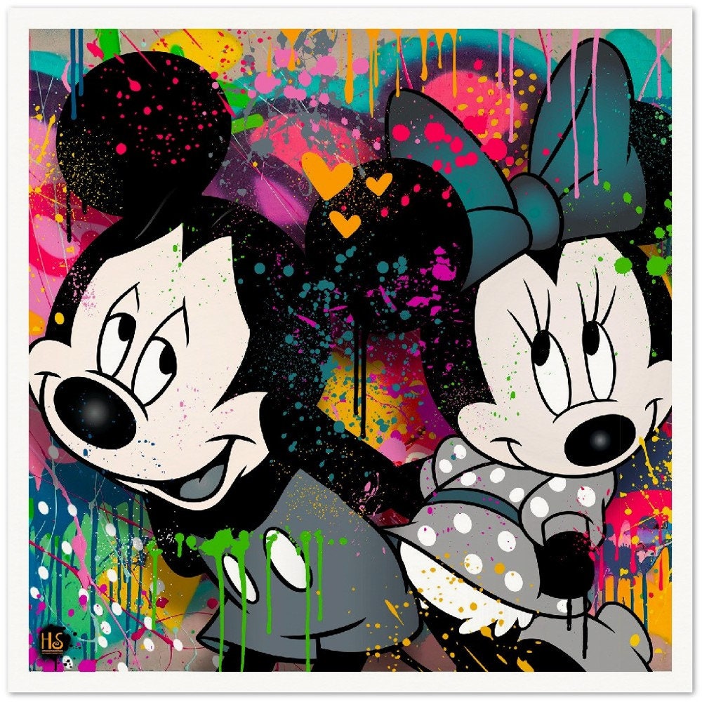 Minnie & Mickey Mouse Pop Art - Etsy