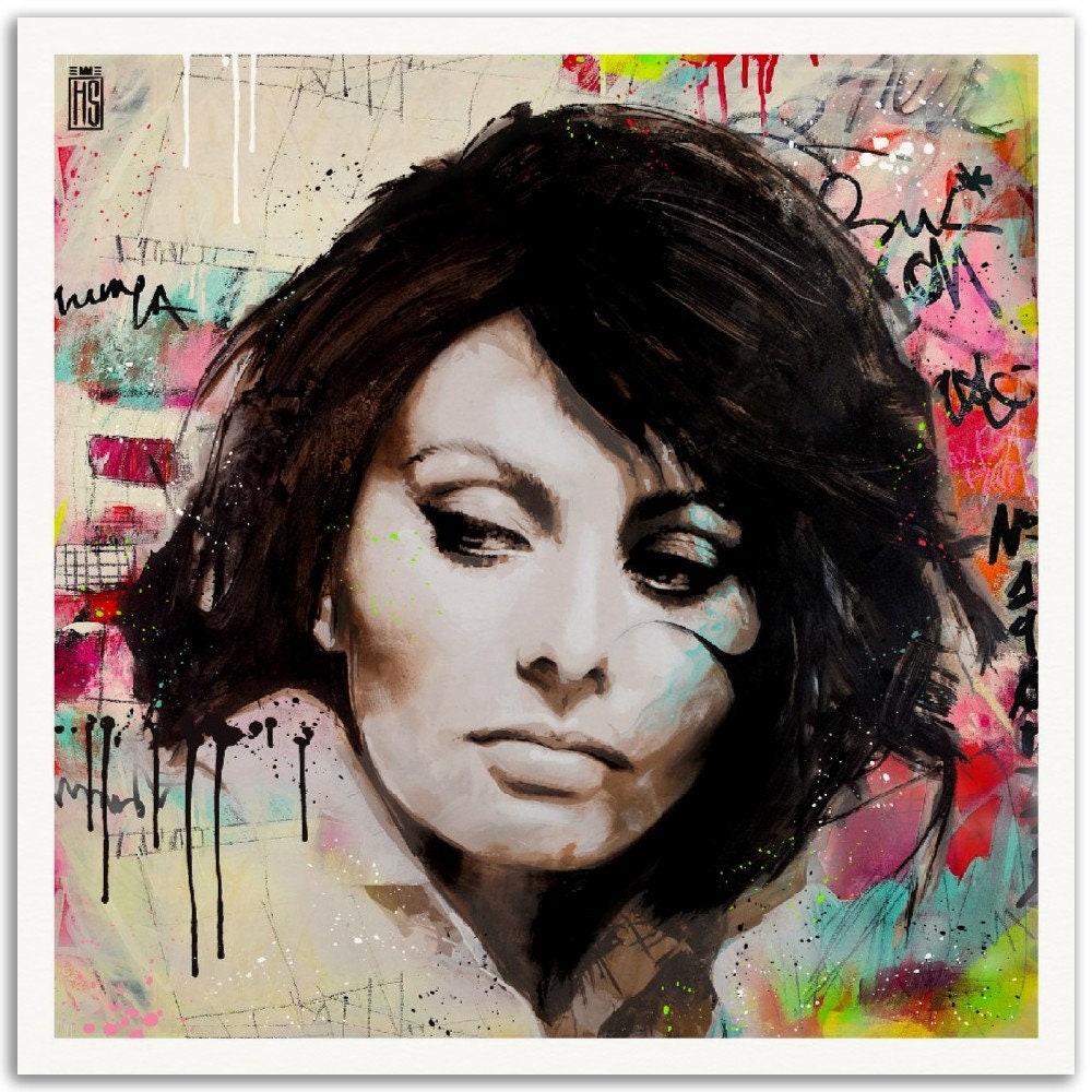 Sophia Loren Pop Art - Etsy