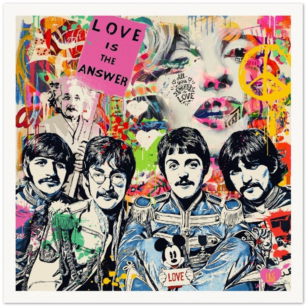The Beatles Pop Art - Etsy