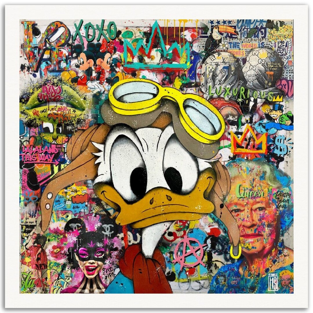 Donald Duck Pop Art - Etsy