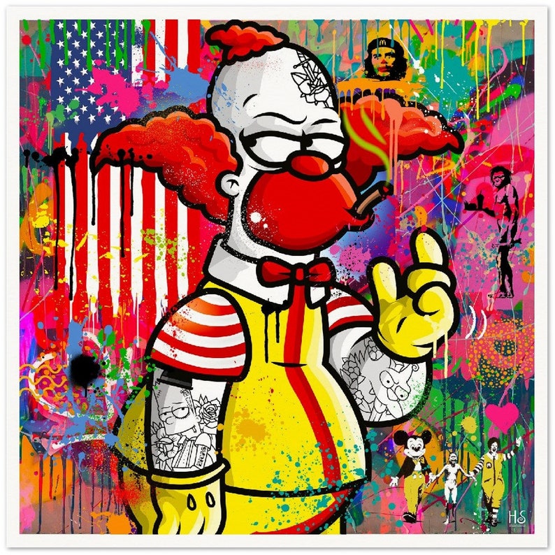 Homer Simpson Pop Art - Etsy