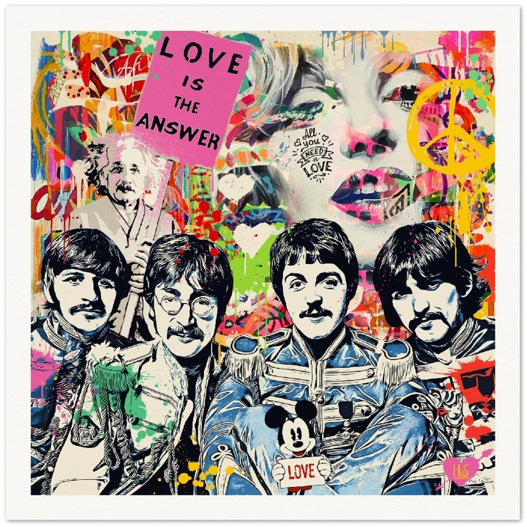 The Beatles Pop Art - Etsy