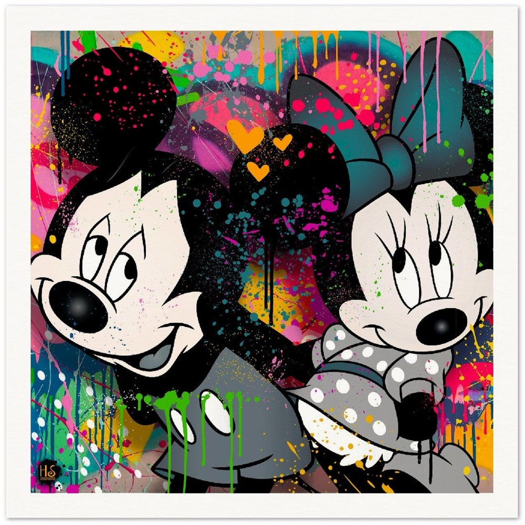 Minnie & Mickey Mouse Pop Art - Etsy