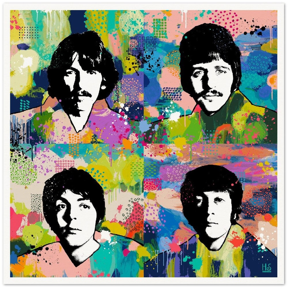 The Beatles Pop Art - Etsy