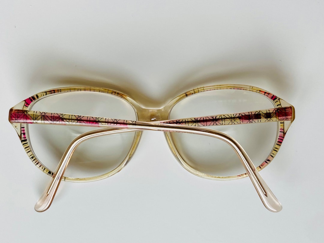Vtg Vintage 80s Eighties Glasses Eye Frames Retro Pink Yellow ...