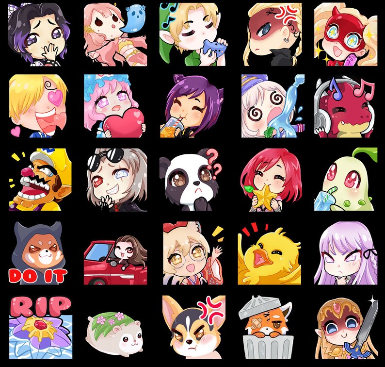 Custom Emote Commission for Twitch, Discord or Tiktok digital Item - Etsy