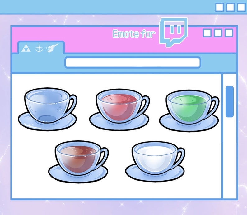 Twitch Subscriber Badge Bit Badge Glasses Tea Cup - Etsy