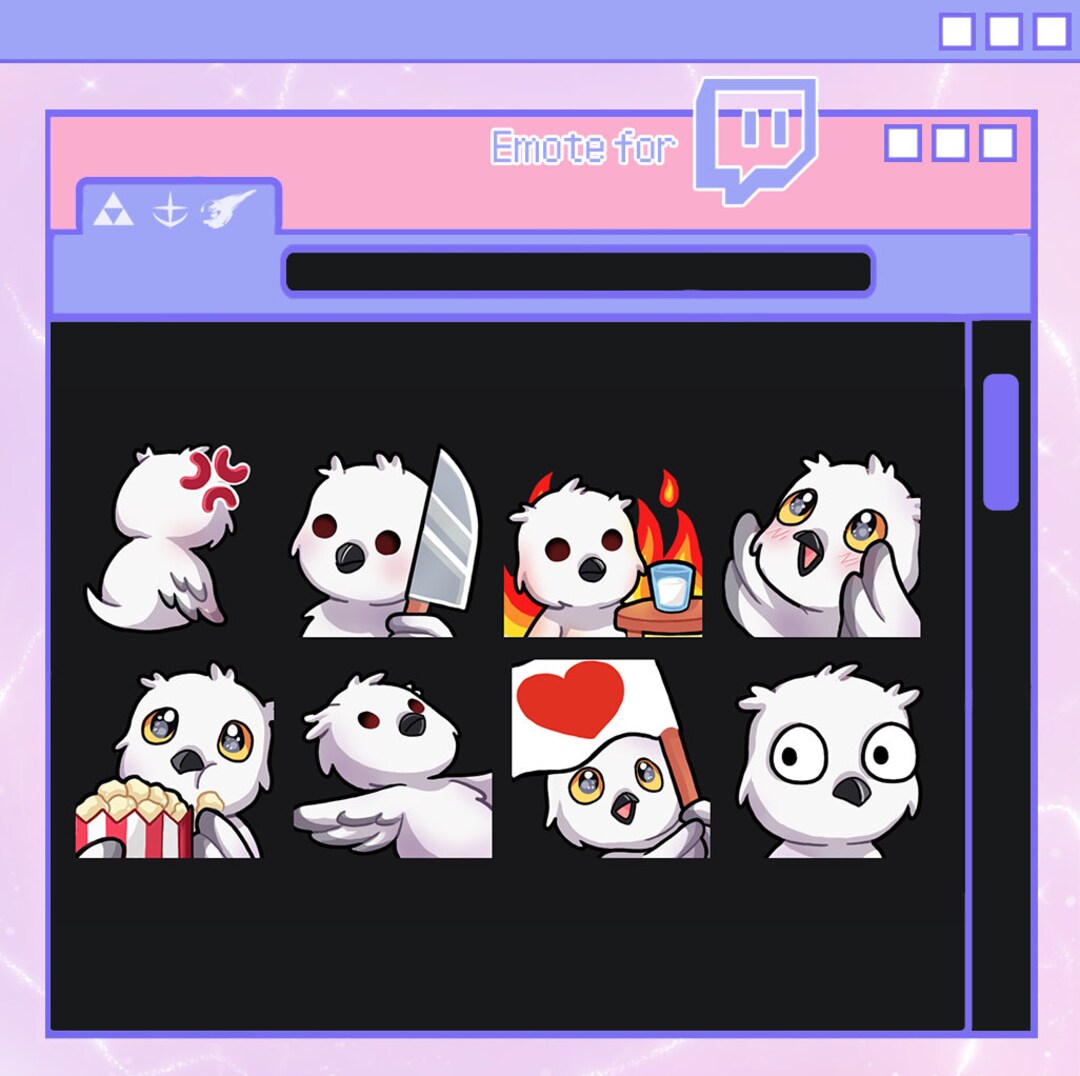 Owl Emote for Twitch or Discord Set 3 - Etsy