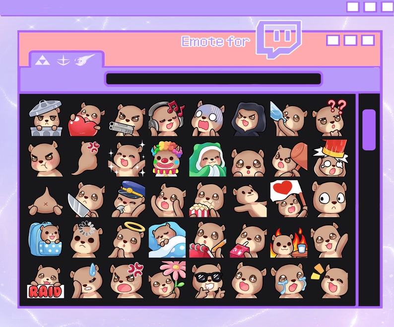 Otter Giant Emote Pack for Twitch or Discord - Etsy