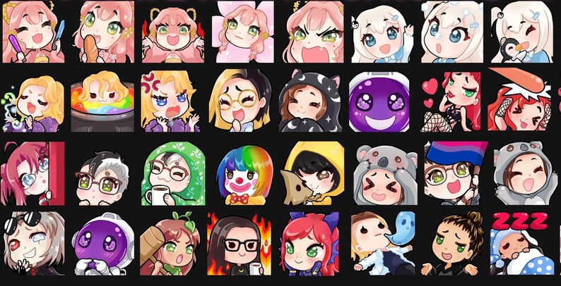 Custom Emote Commission for Twitch Discord or Tiktok digital - Etsy