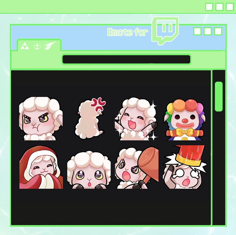 White Sheep Emote for Twitch or Discord Set 2 - Etsy