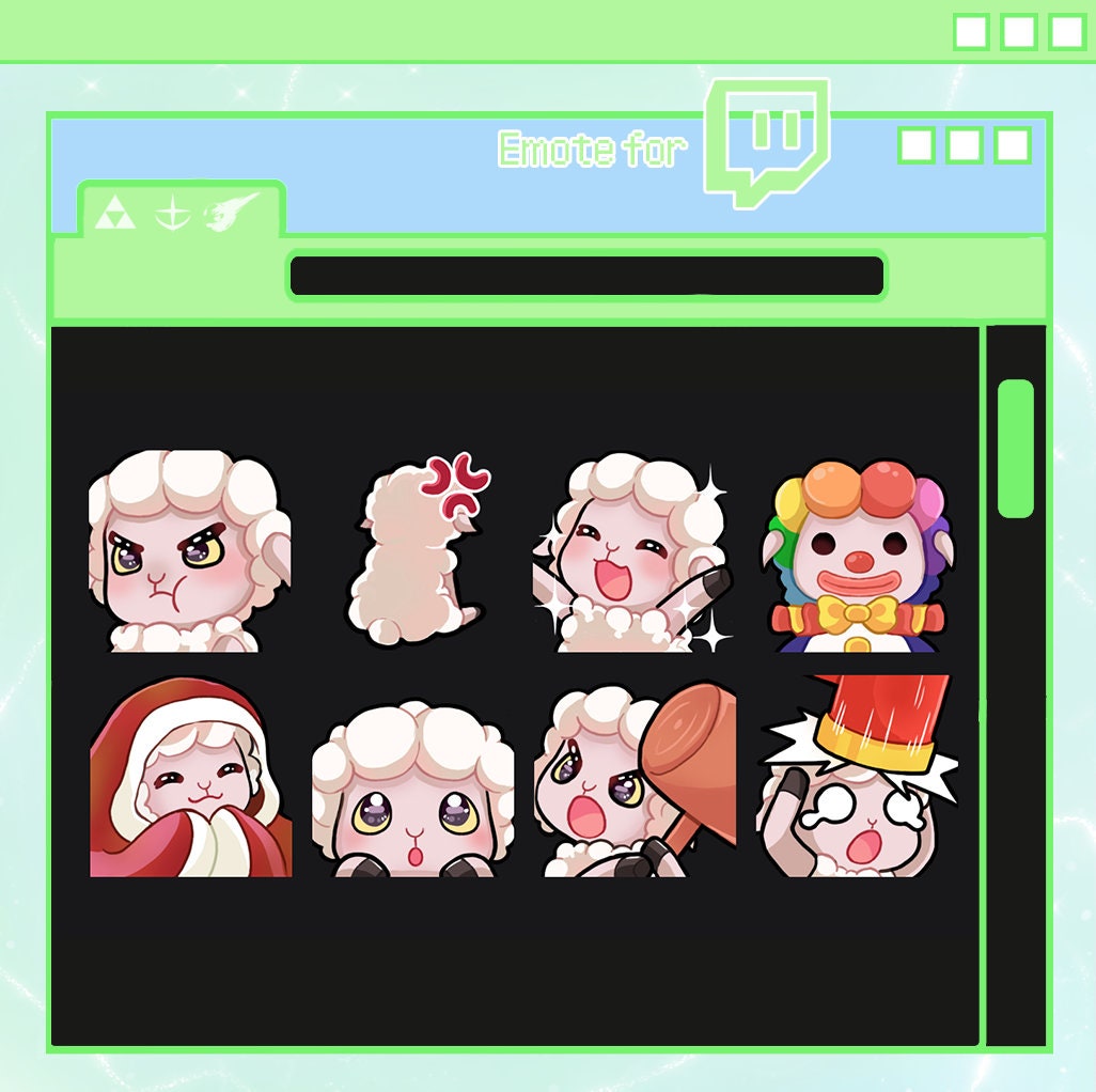 White Sheep Emote for Twitch or Discord Set 2 - Etsy