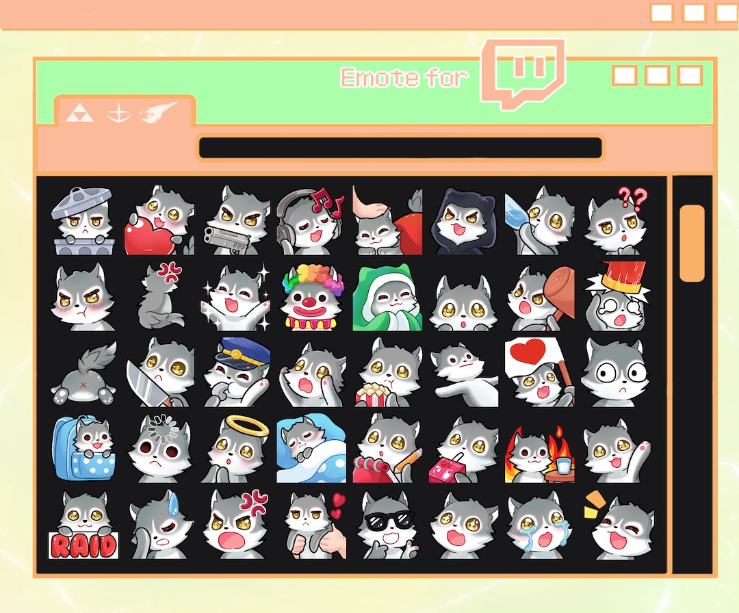 Wolf Giant Emote Pack for Twitch or Discord - Etsy