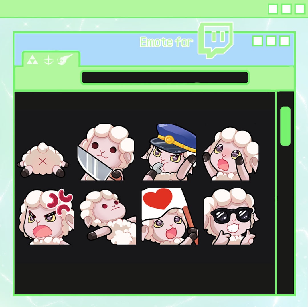 White Sheep Emote for Twitch or Discord Set 3 - Etsy