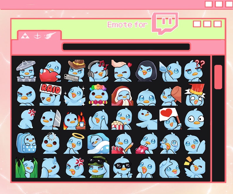Blue Bird Giant Emote Pack for Twitch or Discord - Etsy