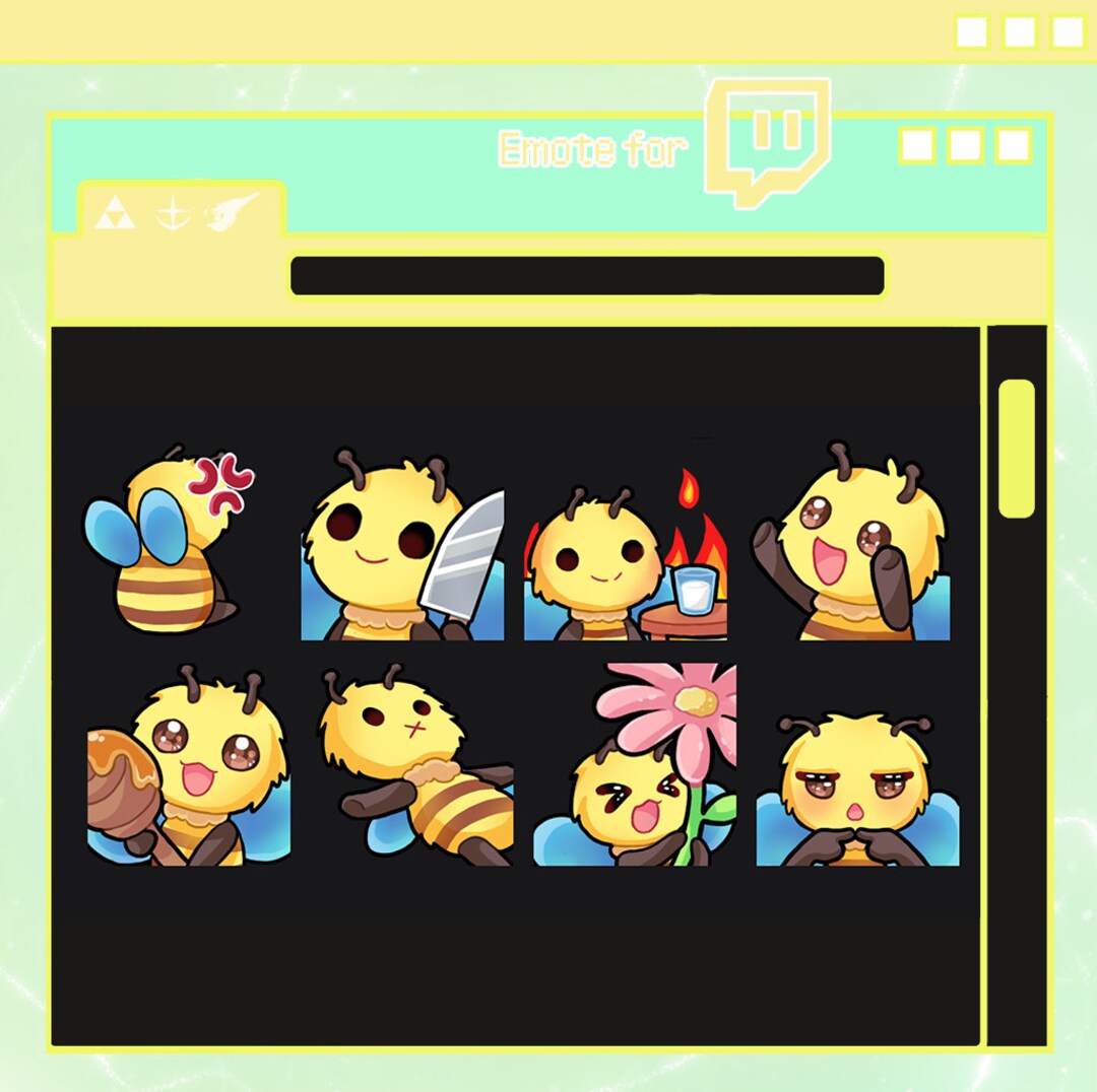 Bee Emote for Twitch or Discord Set 3 - Etsy