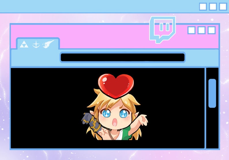 Link Heart Emote for Twitch or Discord - Etsy