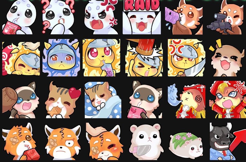 Custom Emote Commission for Twitch Discord or Tiktok digital - Etsy