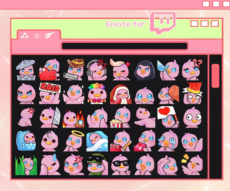 Pink Bird Giant Emote Pack for Twitch or Discord - Etsy