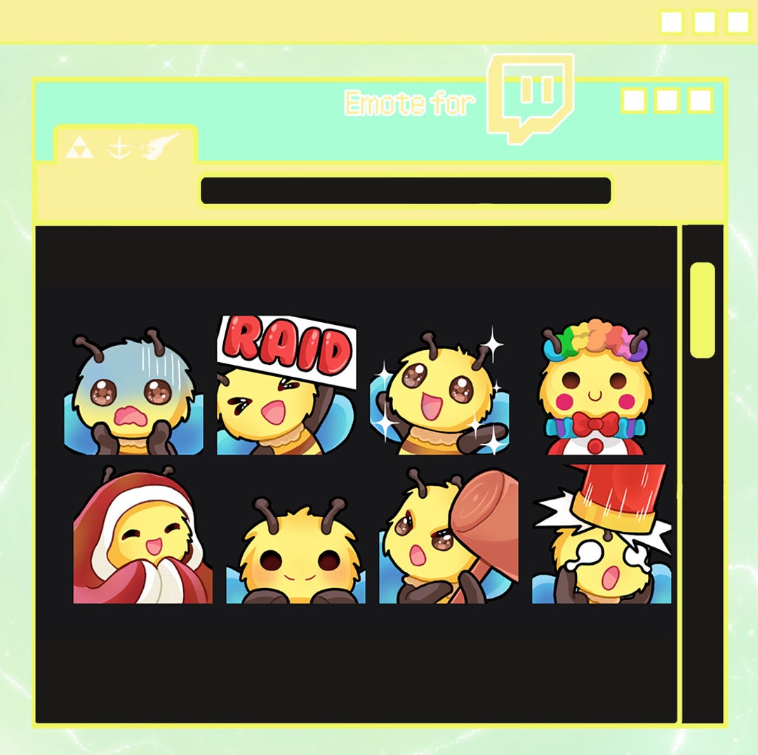 Bee Emote for Twitch or Discord Set 2 - Etsy