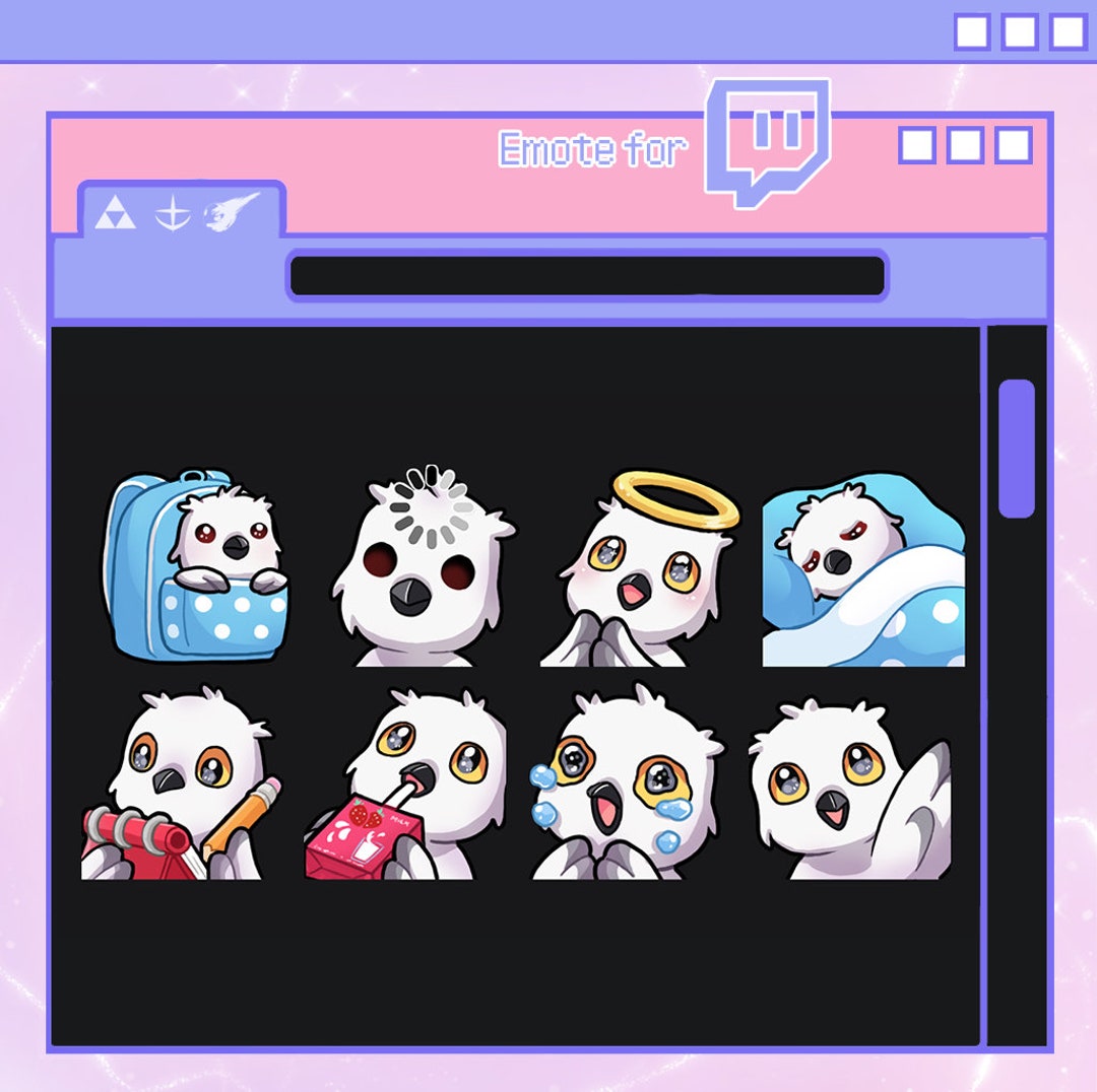 Owl Emote for Twitch or Discord Set 4 - Etsy