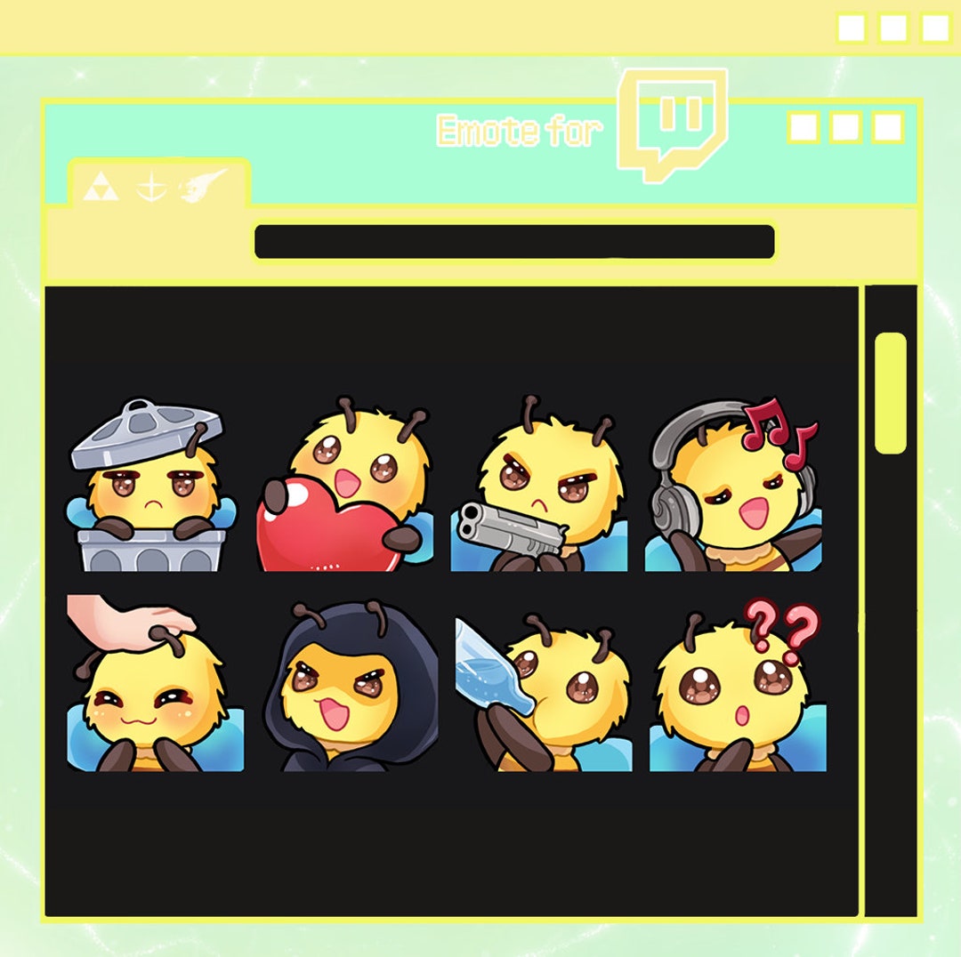Bee Emote for Twitch or Discord Set 1 - Etsy