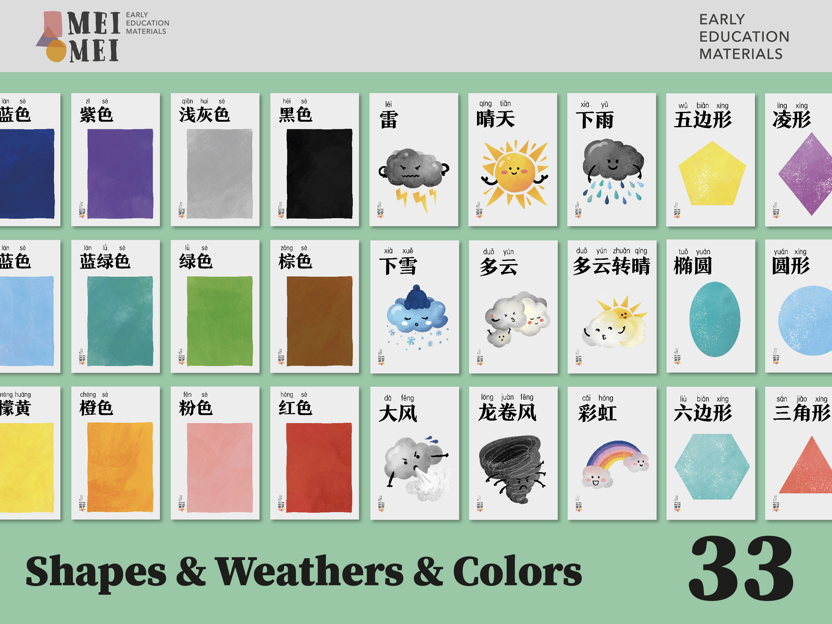 113 Montessori Chinese Flashcards Kids Classroom Homeschool Printable ...