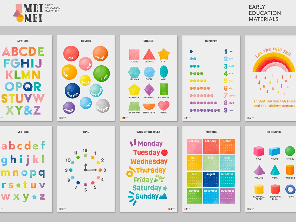 24 Montessori Classroom Educational Posters Printable - Etsy