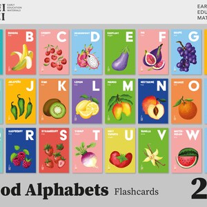 Food Alphabet Poster and Flashcards | Educational Posters | Printable ...