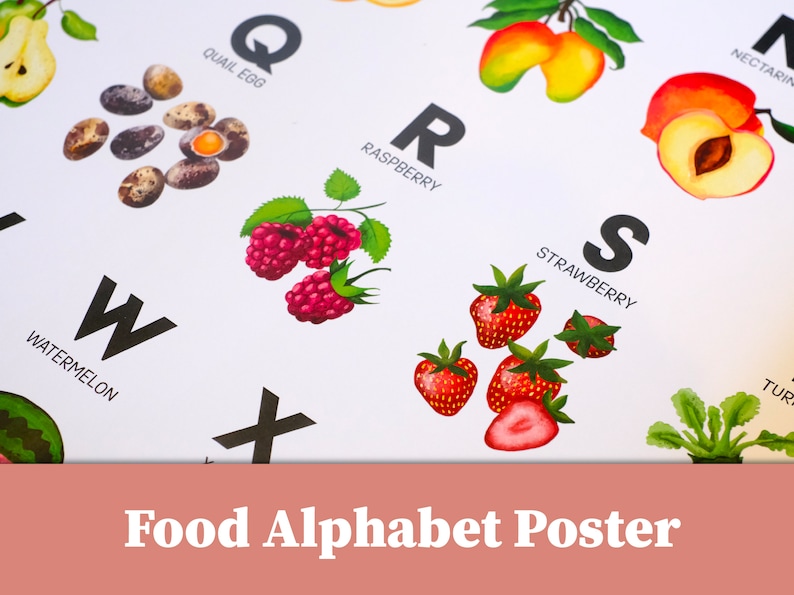 Food Alphabet ABC Poster for Toddler Daycare Preschools and - Etsy