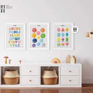 24 Montessori Classroom Educational Posters | Printable Homeschool Wall ...