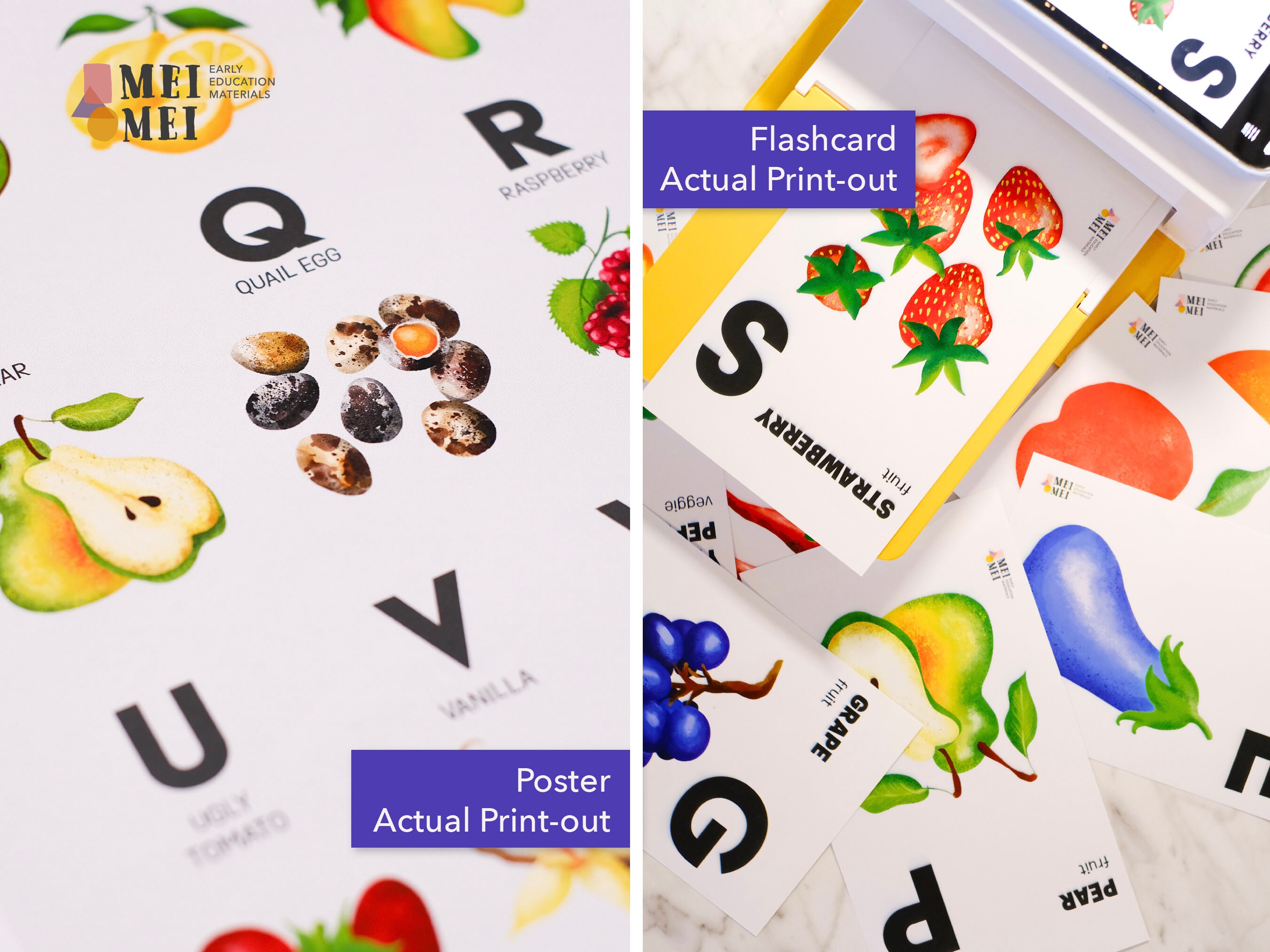 Food Alphabet Poster and Flashcards | Educational Posters | Printable ...